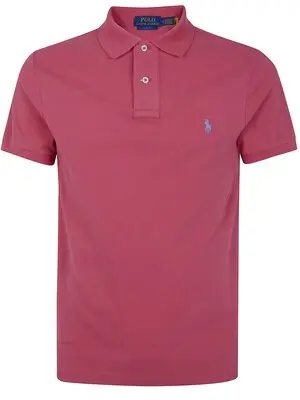 Polo Ralph Lauren Short Sleeves Knit Classic Logo Polo Shirt - Red