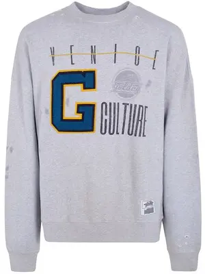 GOLDEN GOOSE Journey" Over Cotton Heavy Fleece Sweatshirt - Gray