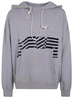 GOLDEN GOOSE Journey" Slub Cotton Hoodie - Gray