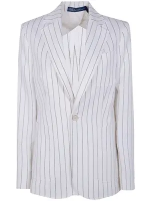Polo Ralph Lauren Blazer With Striped Pattern - Beige