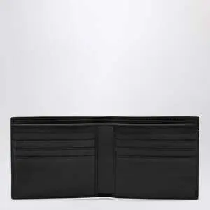 Balenciaga Cash Leather Wallet With Painter's Print - Black