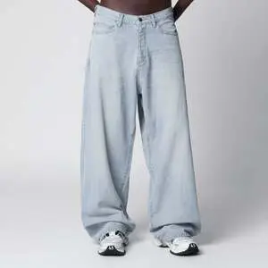 Balenciaga Wide-leg Japanese Denim Jeans - Light Blue