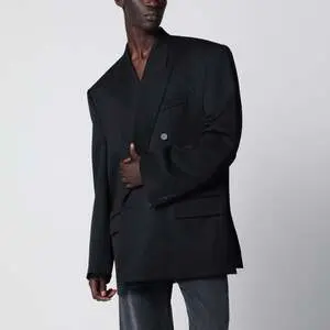 Balenciaga Double-breasted Oversized Wool Blazer