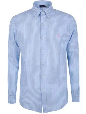 Polo Ralph Lauren Long Sleeves Sport Stripes Shirt - Blue