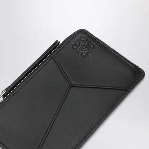Loewe Leather Puzzle Coin Purse With Cardholder - Black