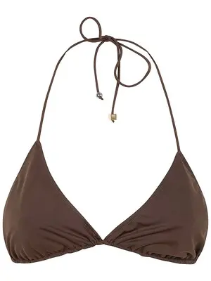 Jacquemus Le Haut De Plage Triangle Bikini Top - Brown