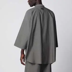 Fear Of God Relaxed Mandarin Shirt In Wool Blend