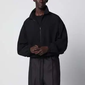 Fear Of God Ripstop Wool Jacket With Half Zip - Black