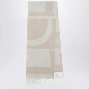 Loewe Two-tone Jacquard Cashmere Scarf - Beige