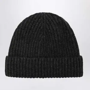 Loewe Ribbed Cashmere Beanie - Black