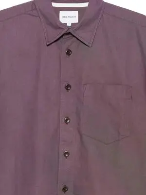 Norse Projects Espevik Short-sleeve Chest-pocket Shirt - Purple