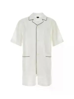 Zegna Piping-detail Linen Pyjamas - White