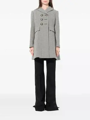 Alexander McQueen Houndstooth Double-breasted Coat
