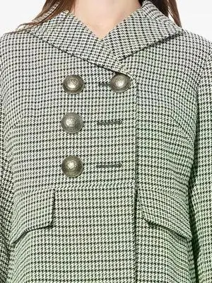Alexander McQueen Houndstooth Double-breasted Coat