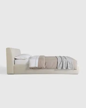 Quince Plush Low Profile Platform Bed - Ivory