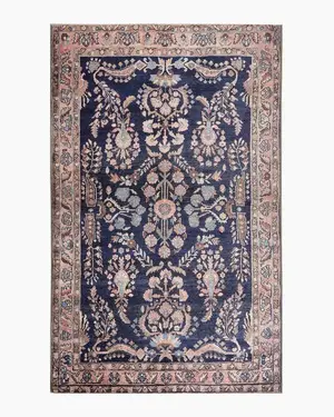 Quince Rosalie Washable Rug - Navy