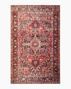 Quince Athena Washable Rug - Red