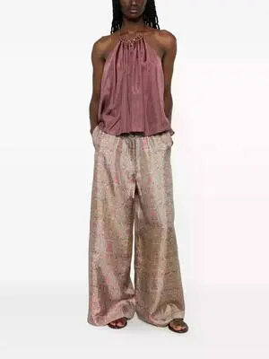 PIERRE-LOUIS MASCIA Paisley Print Wide-leg Palazzo Pants