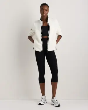 Quince Sherpa Full-zip Jacket - Frost/black