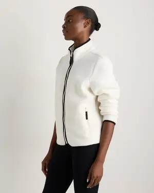 Quince Sherpa Full-zip Jacket - Frost/black