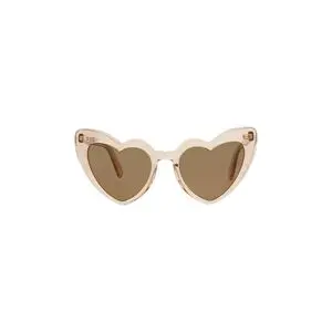 Saint Laurent Heart Frame Sunglasses - Brown