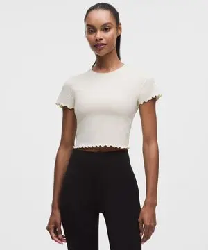 Lululemon Align™ Lettuce-hem Baby Tee - Light Ivory