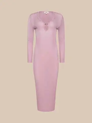 L'Agence Sydney Pointelle Knit Maxi Dress