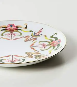 L'Objet Grand Tour Porcelain Dinner Plate - Multicoloured