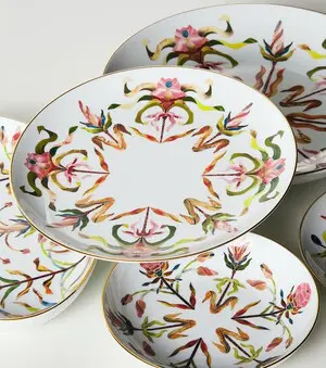 L'Objet Grand Tour Porcelain Dinner Plate - Multicoloured