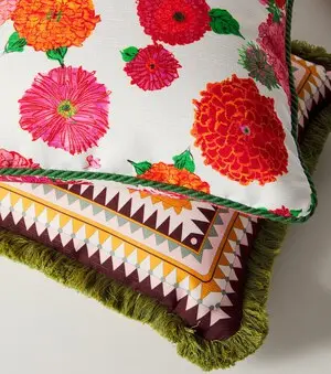 La DoubleJ Bright Blooms Floral Cushion