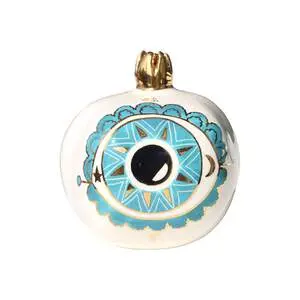 SHERIE BOUTIK Turquoise Eye Compass Pomegranate L Decoration - Blue/red