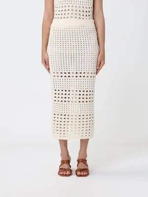 Liu Jo Crocheted Midi Skirt - White