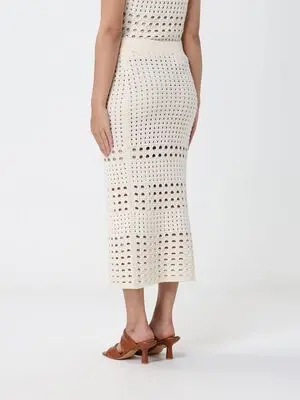 Liu Jo Crocheted Midi Skirt - White