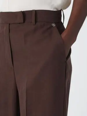 Liu Jo Linen Blend Wide Leg Tailored Trousers