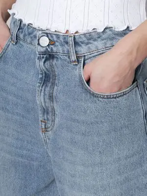 RÓHE Cotton Denim Palazzo Jeans - Blue
