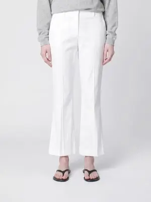 PT TORINO Gabardine Flared Trousers - White