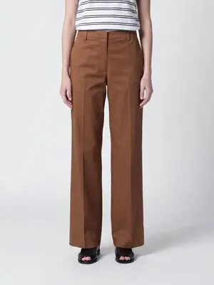 PT TORINO Stretch Cotton Palazzo Trousers - Beige