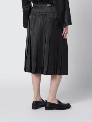 DURAZZI MILANO Pleated Satin Skirt