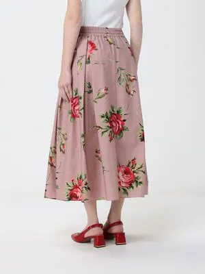 Dolce & Gabbana Floral Cotton Midi Skirt