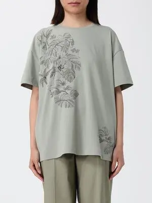 Liu Jo Floral Print Cotton T-shirt - Green