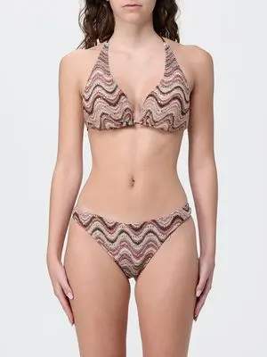 MC2 SAINT BARTH MC2 Saint Barth Embroidered Triangle Bikini Top Brown