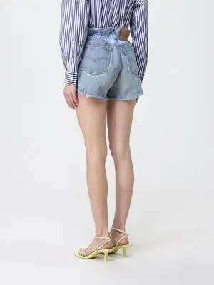 MC2 SAINT BARTH Denim Shorts With Animalier Inserts
