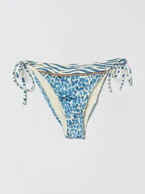 MC2 SAINT BARTH Embroidered Bikini Bottoms With Side Ties - Multicolor