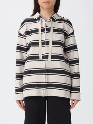 Max Mara Striped Zip-up Hoodie - Blue