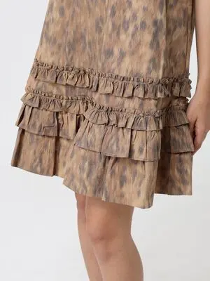 GANNI Tiered Ruffle Mini Dress