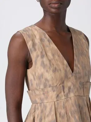 GANNI Cropped Camouflage Top In Organic Cotton - Beige