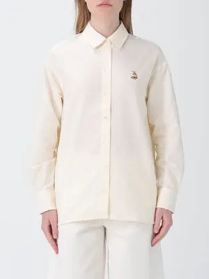 Maison Kitsuné Striped Button-up Shirt With Fox Emblem