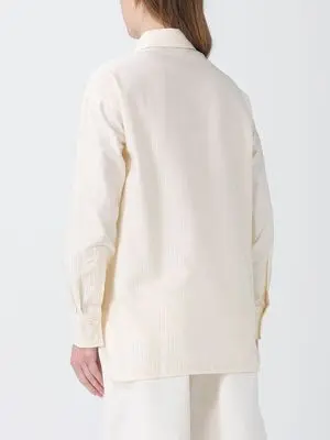 Maison Kitsuné Striped Button-up Shirt With Fox Emblem