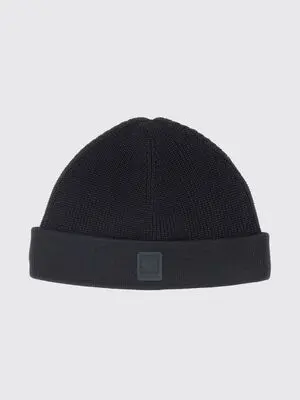 C.P. COMPANY Ribbed Knit Beanie - Black