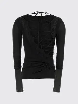 Blumarine Lace Detailed Long Sleeve Top